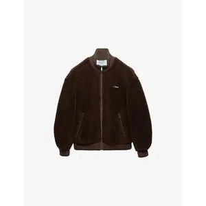 Prada Funnel-neck Fleece Jacket - Brown