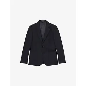 REISS Carson Flannel Single-breasted Wool-blend Blazer