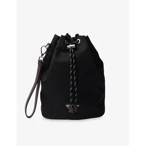 Prada Re-nylon And Leather Pouch - Black
