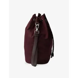 Prada Re-nylon And Leather Pouch - Burgundy