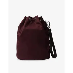 Prada Re-nylon And Leather Pouch - Burgundy