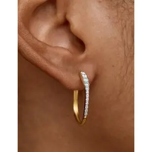 Monica Vinader Riva Medium Lab-grown Diamond Hoop Earrings - Gold
