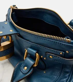 Chloé Paddington Leather Shoulder Bag - Blue