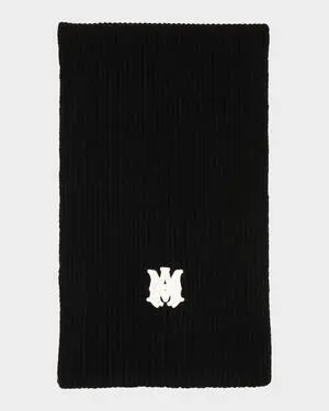 Amiri Apos;s Ma Ribbed Wool Scarf - Black