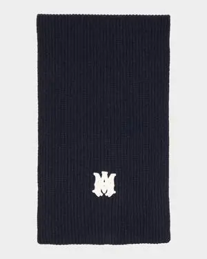 Amiri Apos;s Ma Ribbed Wool Scarf - Midnight B