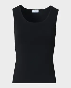 Akris Fitted Knit Tank Top - Black