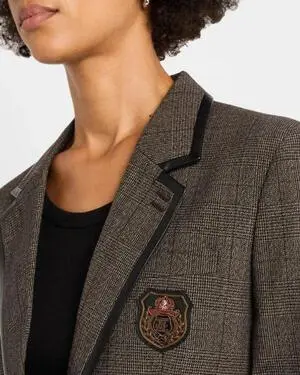 The Kooples Prince Of Wales Crest Jacket - Brown