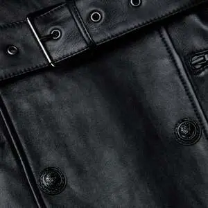 L'Agence Celina Fringed Leather Trench