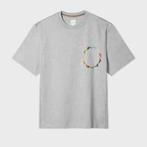 Paul Smith T-shirt With Multicolour Rabbit Embroidery