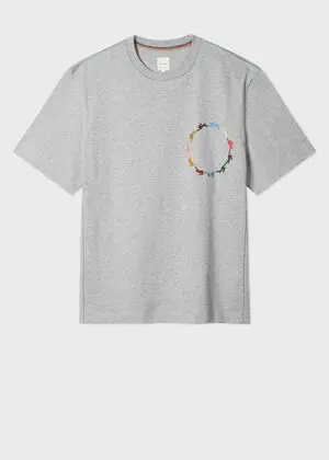 Paul Smith T-shirt With Multicolour Rabbit Embroidery