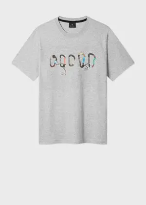 Paul Smith Carabiner' Print T-shirt - Grey