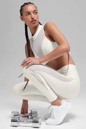 Alo Yoga ALO Airlift High-Waist Mesh Leggings Ivory