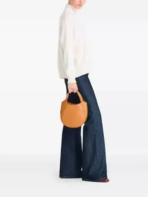 Longchamp Le Foulonné S Grained-leather Tote Bag - Orange