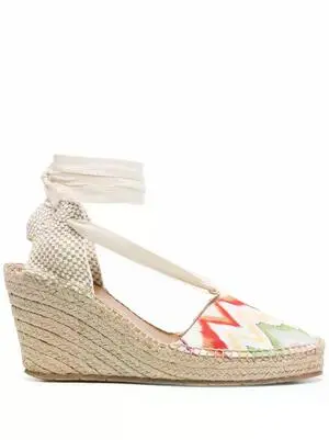 Missoni Zigzag-print Wedge Espadrilles - Neutrals