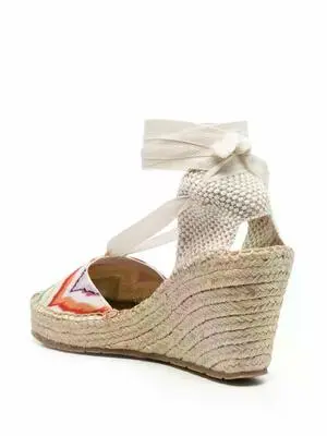 Missoni Zigzag-print Wedge Espadrilles - Neutrals