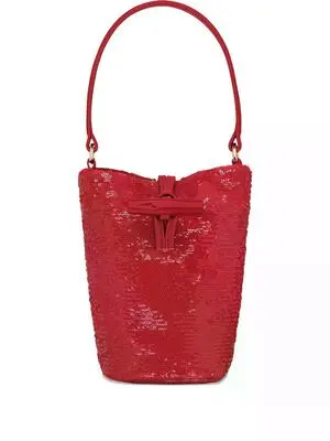 Longchamp Mini Le Roseau Sequin-embellished Bucket Bag