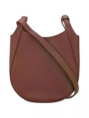 Longchamp Le Foulonné Small Grained-leather Crossbody Bag - Brown