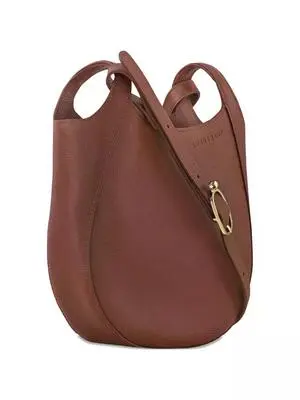 Longchamp Le Foulonné Small Grained-leather Crossbody Bag - Brown