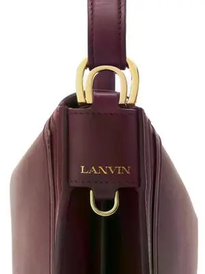 LANVIN Sac Compagnon Leather Shoulder Bag - Red