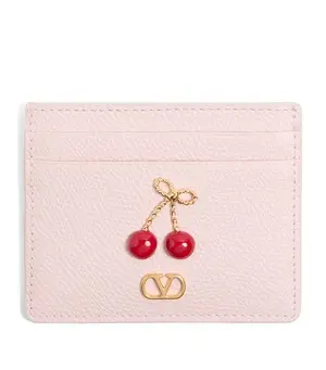 Valentino Garavani Vlogo Cherryific Card Holder Pink