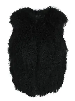 YVES SALOMON Yves Salomon Sleeveless Fur Vest - Black