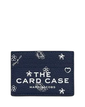 Marc Jacobs The Bandana Leather Card Case Navy Multi