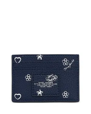 Marc Jacobs The Bandana Leather Card Case - Navy Multi