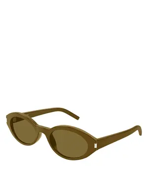 Saint Laurent Oval Sunglasses, 51mm - Avana