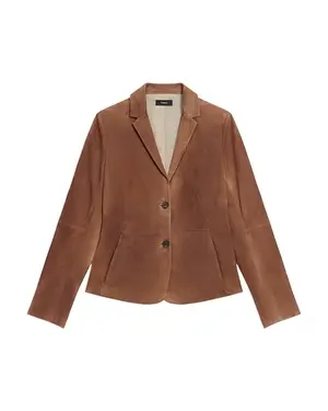 Theory Shaped Suede Blazer