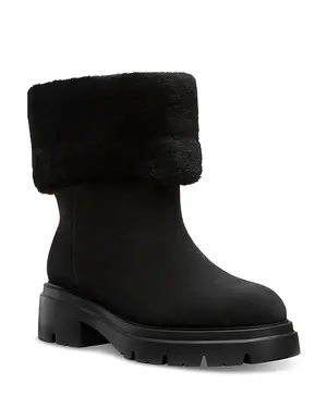 STUART WEITZMAN Hudson Shearling Booties - Black