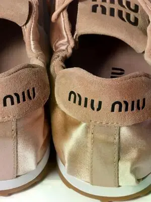 Miu Miu Plume Satin Sneakers