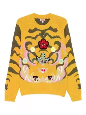 Kenzo Tiger-embellished Knit Sweater