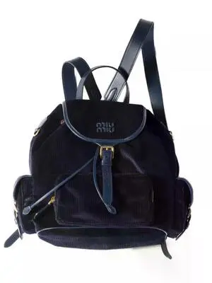 Miu Miu Corduroy Backpack - Blue