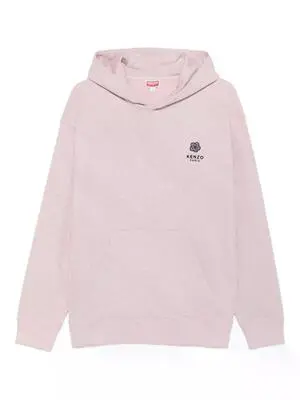 Kenzo Logo-embroidered Hoodie - Pink