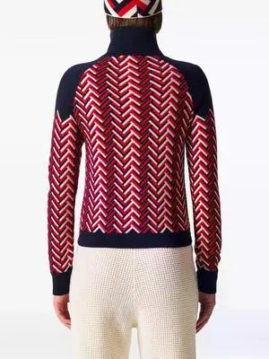 Perfect Moment Chevron-pattern Sweatshirt