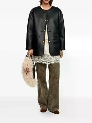 Bimba Y Lola Fur-textured Reversible Jacket