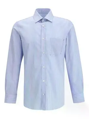 MAISON MARGIELA Striped Pocket Shirt - Blue
