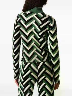 Perfect Moment Chevron-pattern Jumper - Green