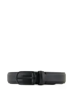 Emporio Armani Buckle Leather Belt - Black