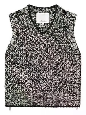 3.1 Phillip Lim Open-knit Sleeveless Vest - Black