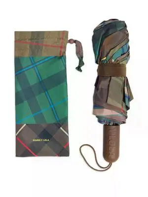 Bimba Y Lola Tartan Umbrella - Green