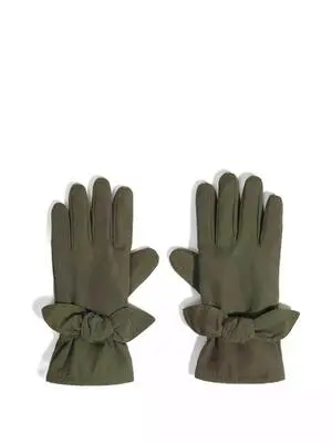 Bimba Y Lola Bow-detail Gloves - Green