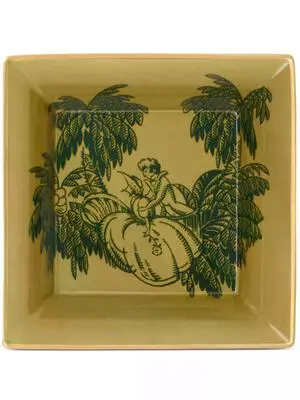 Etro Graphic-print Porcelain Tray - Yellow