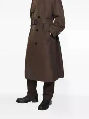 Burberry Checked-collar Belted Trench Coat