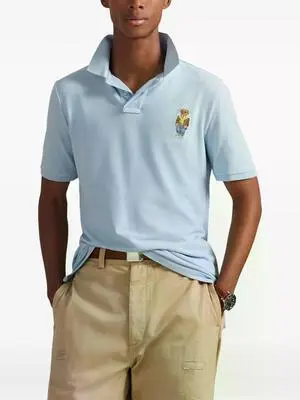 Polo Ralph Lauren Polo Bear-embroidered Polo Shirt - Blue
