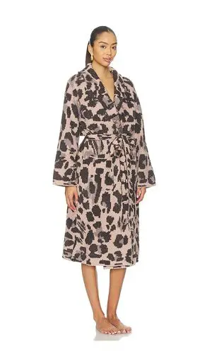 Barefoot Dreams Cozychic Exploded Leopard Robe In Blush