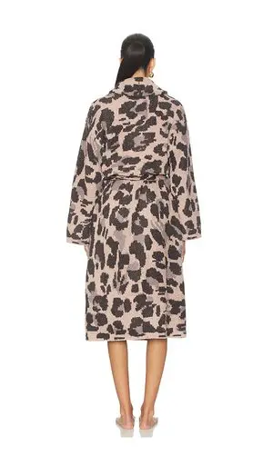 Barefoot Dreams Cozychic Exploded Leopard Robe In Blush