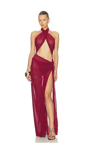 KIM SHUI X Mesh Wrap Gown