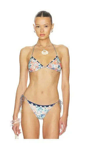 Agua Bendita Lolita Sereia Triangle Bikini Top - Multicolor