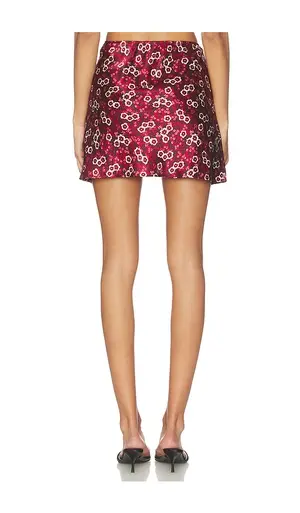 Ciao Lucia Audrey Printed Silk Mini Skirt